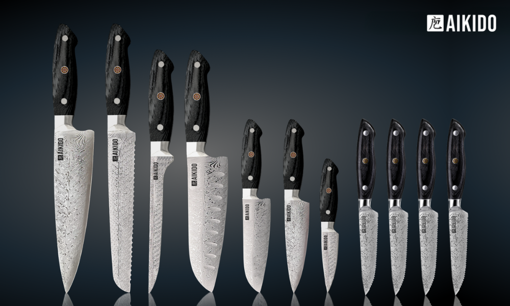 Hokkan 11-Piece Knife Set – Aikido Steel