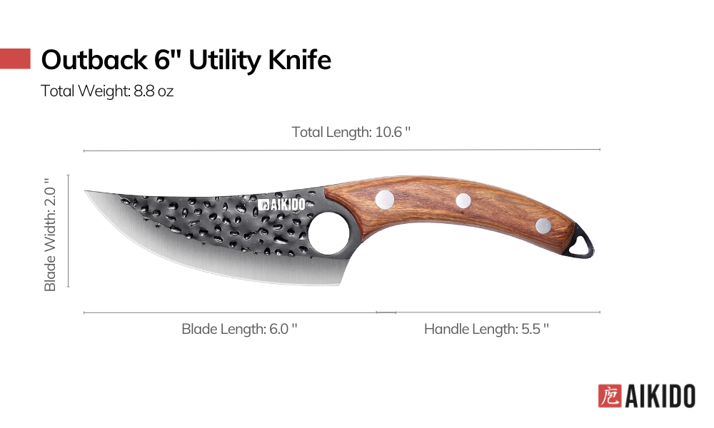 Outback 6" Utility Knife – Aikido Steel
