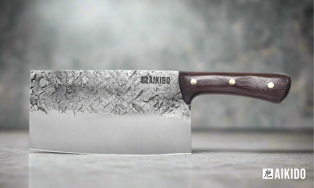 Titan Hammered 8" Cleaver – Aikido Steel